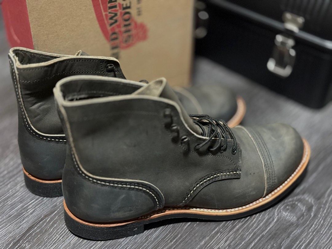 Red Wing 8086 Iron Ranger Charcoal Rough and Tough, Men's Fashion ...
