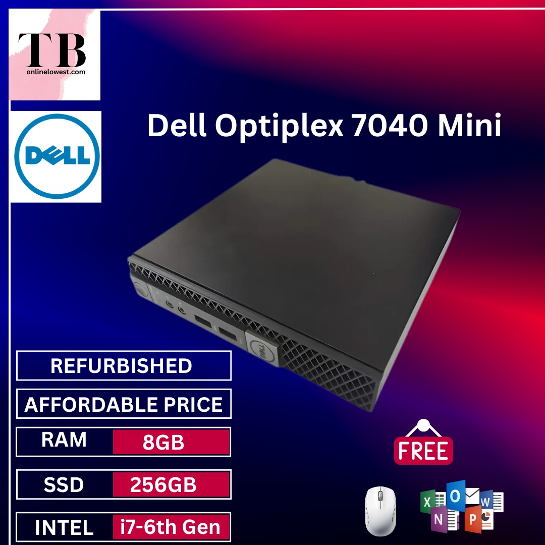 Refurbished Dell Optiplex 7040 Mini PC (Intel Core i7-6th gen, 8 GB ...