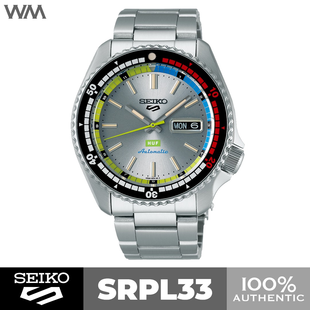 Seiko 5 Sports HUF Limited Edition Stainless Steel Automatic Watch ...