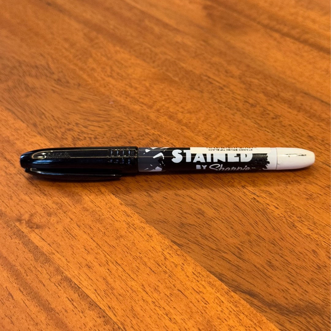 Sharpie Stained Brush Pen - Black, Hobbies & Toys, Stationary & Craft ...