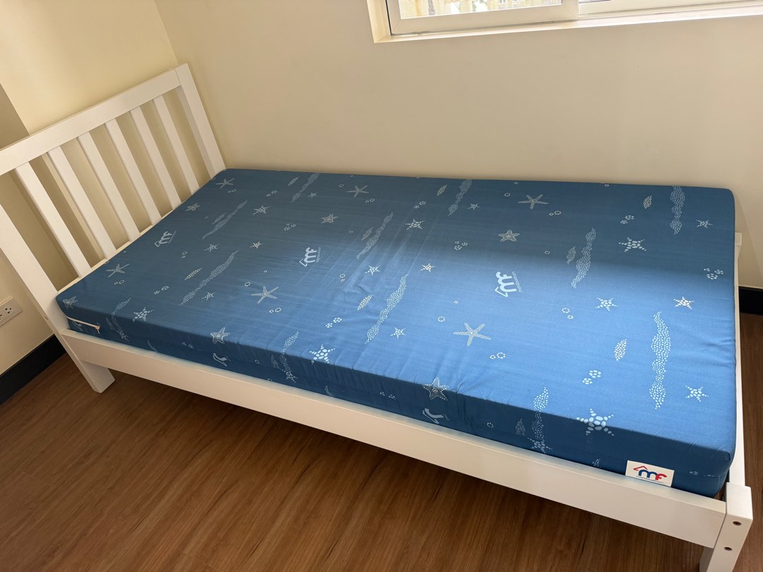 Single Bed and Matress Mandaue Foam, Furniture & Home Living, Furniture ...