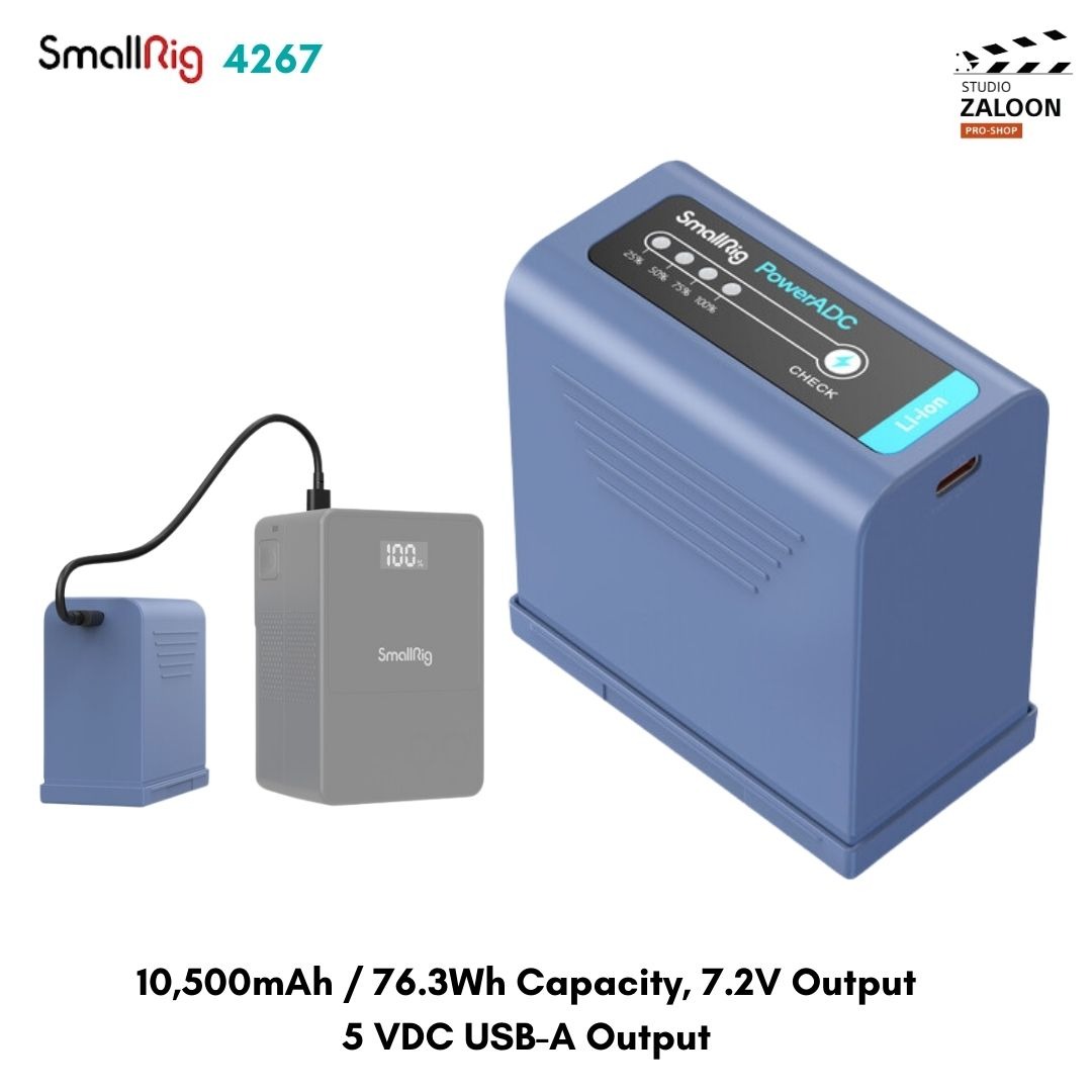 SmallRig L-Series / NP-F970 USB-C Type-C Battery (10,500mAh / 76.3Wh ...