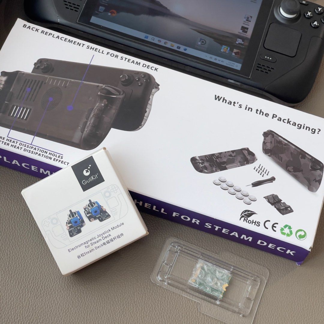 Steamdeck LCD 512GB *Windows (Transparent Backcase + Gulikit Joystick ...