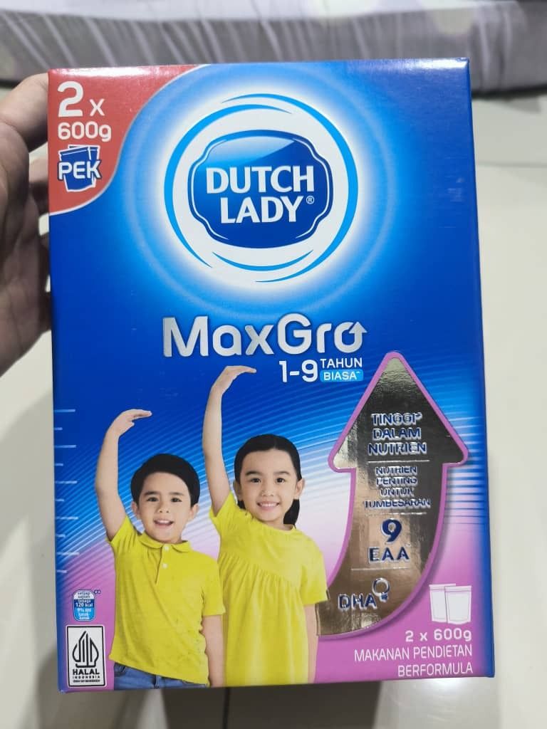 Susu Kanak Dutch Lady MaxGro 1-9 years (600g x 2s), Food & Drinks, Beverages on Carousell