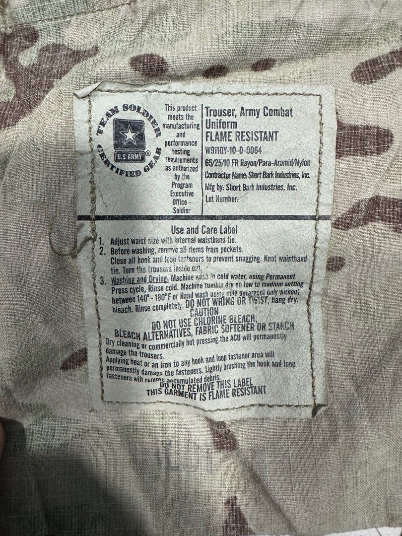 US Army OCP 'Scorpion' Camouflage (ACU) Combat trousers., Men's Fashion, Bottoms, Trousers on ...