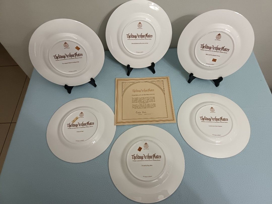 Vintage Rare Ltd Edition The King Arthur Plates of England Crafted by ...