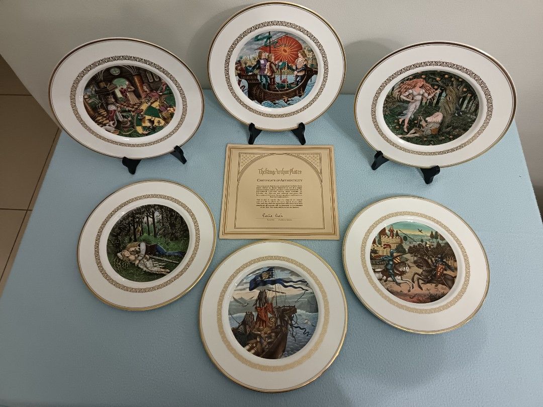 Vintage Rare Ltd Edition The King Arthur Plates of England Crafted by ...