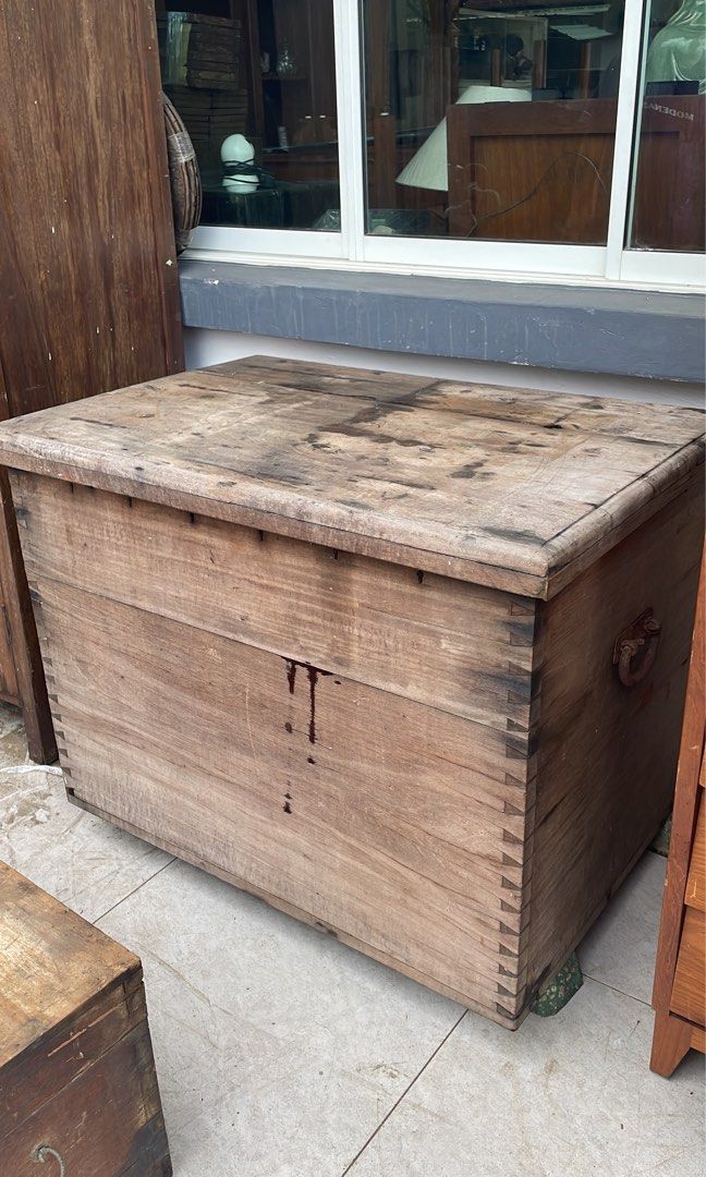 Vintage solid wood box, Furniture & Home Living, Home Decor, Other Home ...