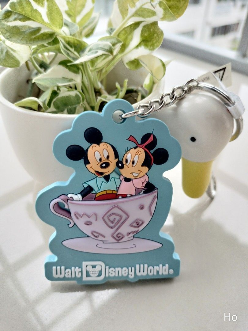 Walt Disney world Mickey and Minnie Teacup Ride _Rubber keychain, Women ...