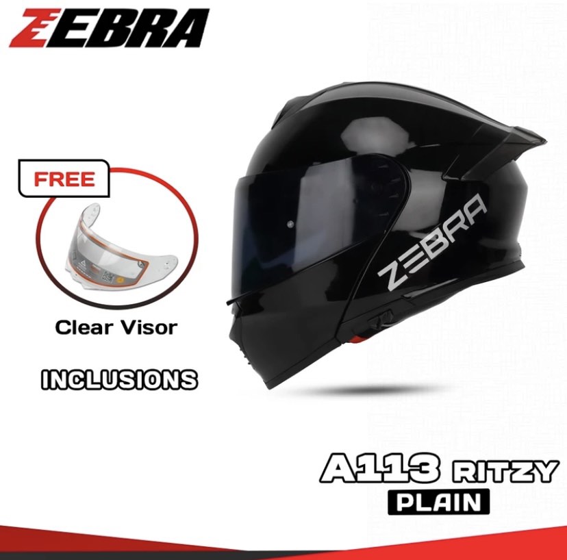 Zebra Modular Dual Visor Helmet, Announcements on Carousell
