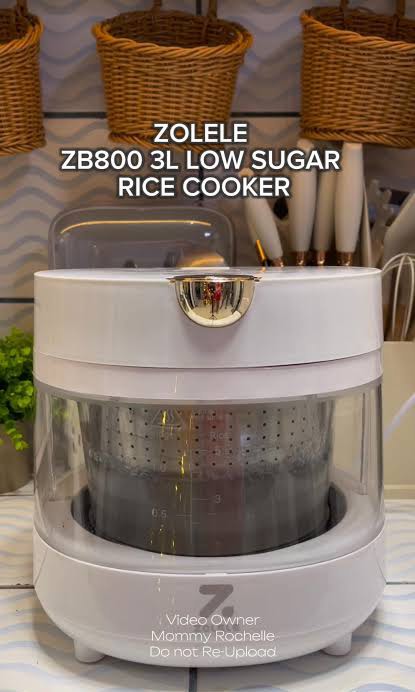 ZOLELE ZB800 Low Sugar Rice Cooker 3L Multi-Function Visual Cooking 24h Smart Preset 8 ...