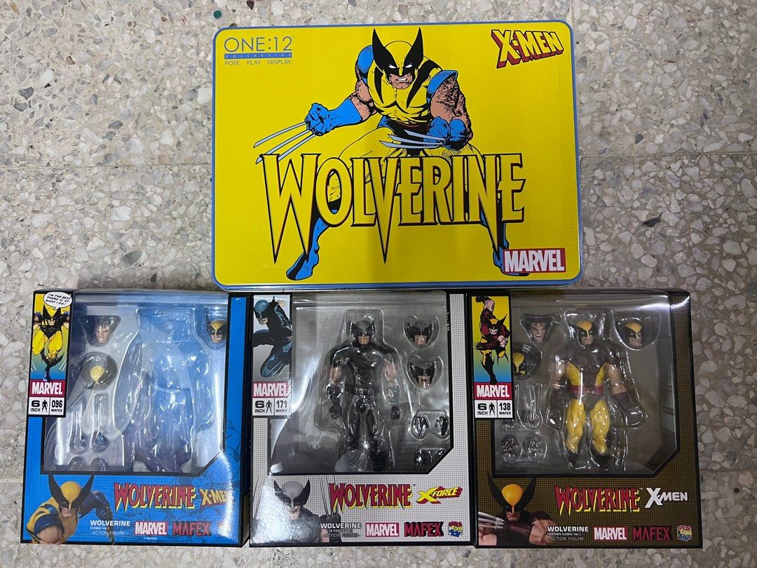 1/12 Wolverine Set ( Mafex Tiger Stripe Wolverine & Mafex Brown Suit ...