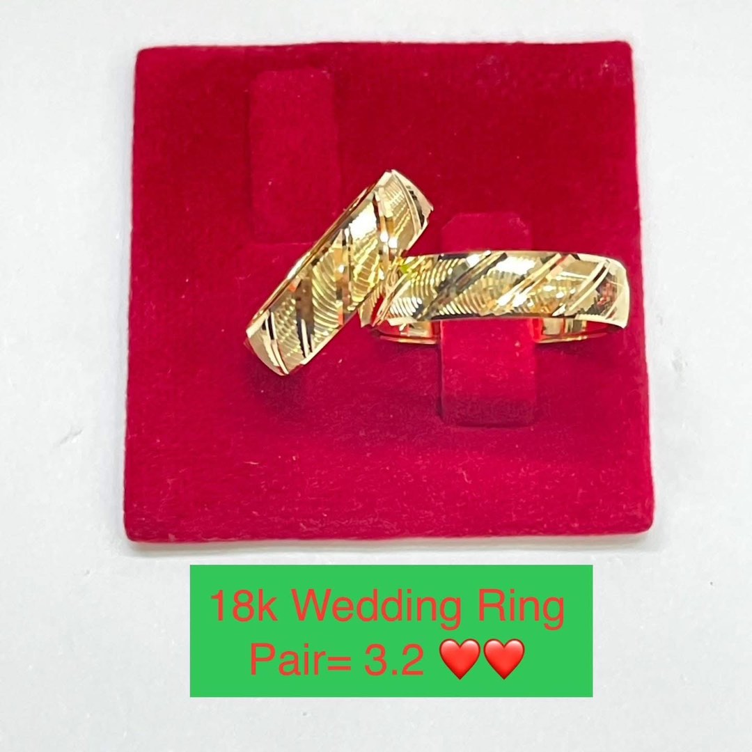 18k Saudi gold wedding ring, Women's Fashion, Jewelry & Organizers ...