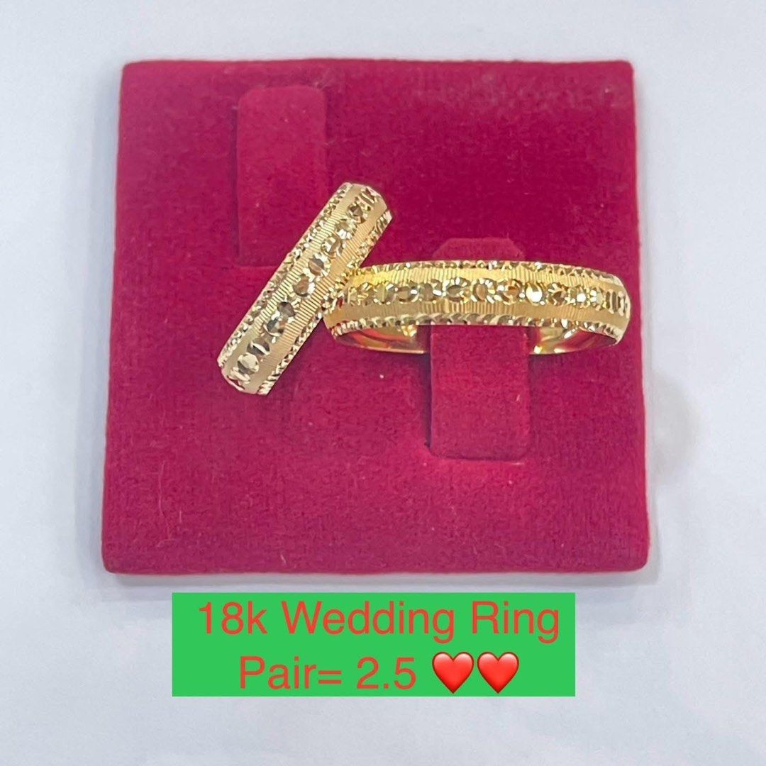 18k Saudi gold wedding ring, Women's Fashion, Jewelry & Organizers ...