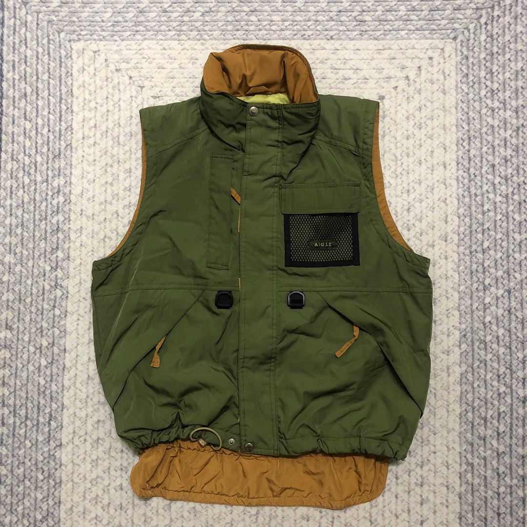 Aigle Green Tactical Vest Jacket, Men's Fashion, Coats, Jackets and ...