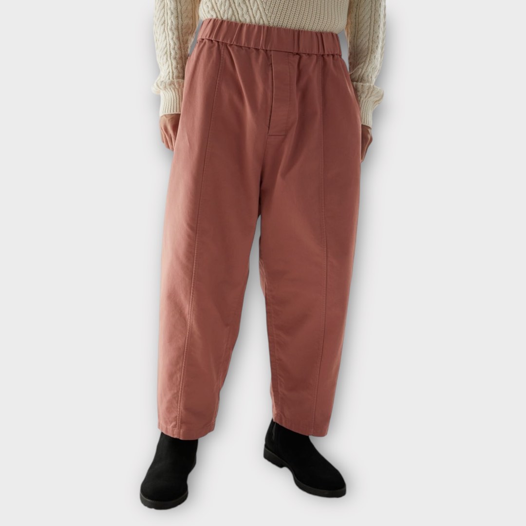 COS - Dropped-Crotch Cotton Trousers, Men's Fashion, Bottoms, Trousers ...