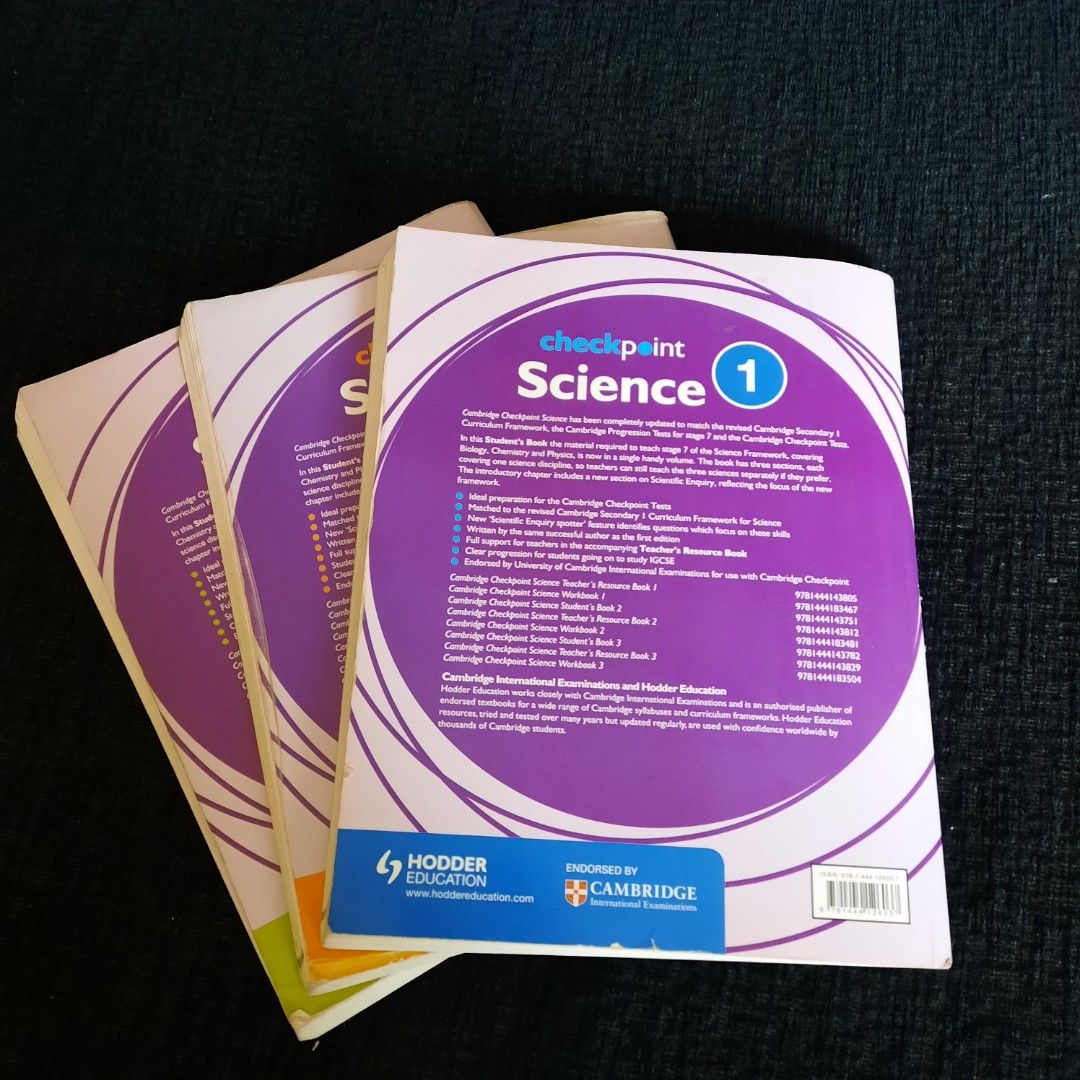 DYLL Cambridge Checkpoint Science Book 1, 2 & 3 - A Set of 3 Books ...