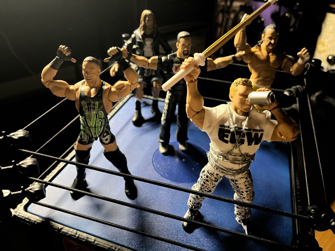 ECW Figures and Ring Set, Hobbies & Toys, Toys & Games on Carousell