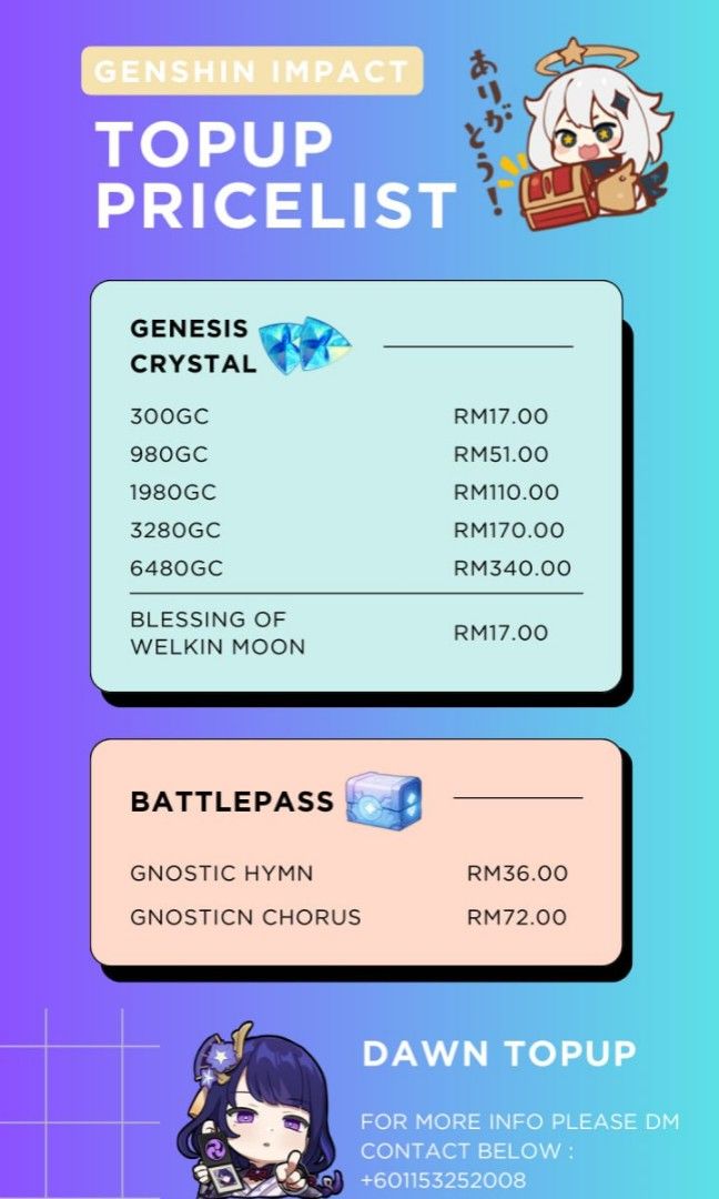 Genshin Impact Topup, Video Gaming, Video Games, Others on Carousell