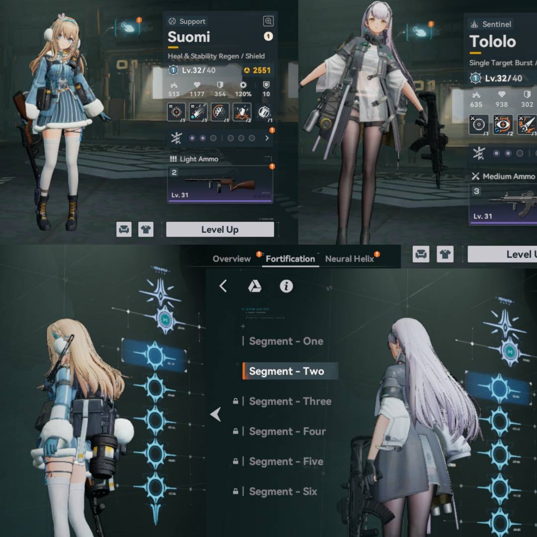 GFL2 Level 33 - Suomi+SuomiDupe, Tololo+TololoDupe, Mosin-Nagant ...