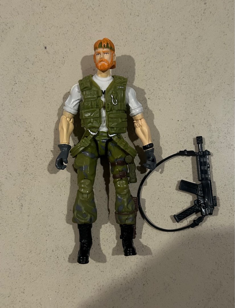 GI JOE 25th OUTBACK ORIGINAL WHITE SHIRT 3.75 inCH RARE gijoe g.i joe g ...