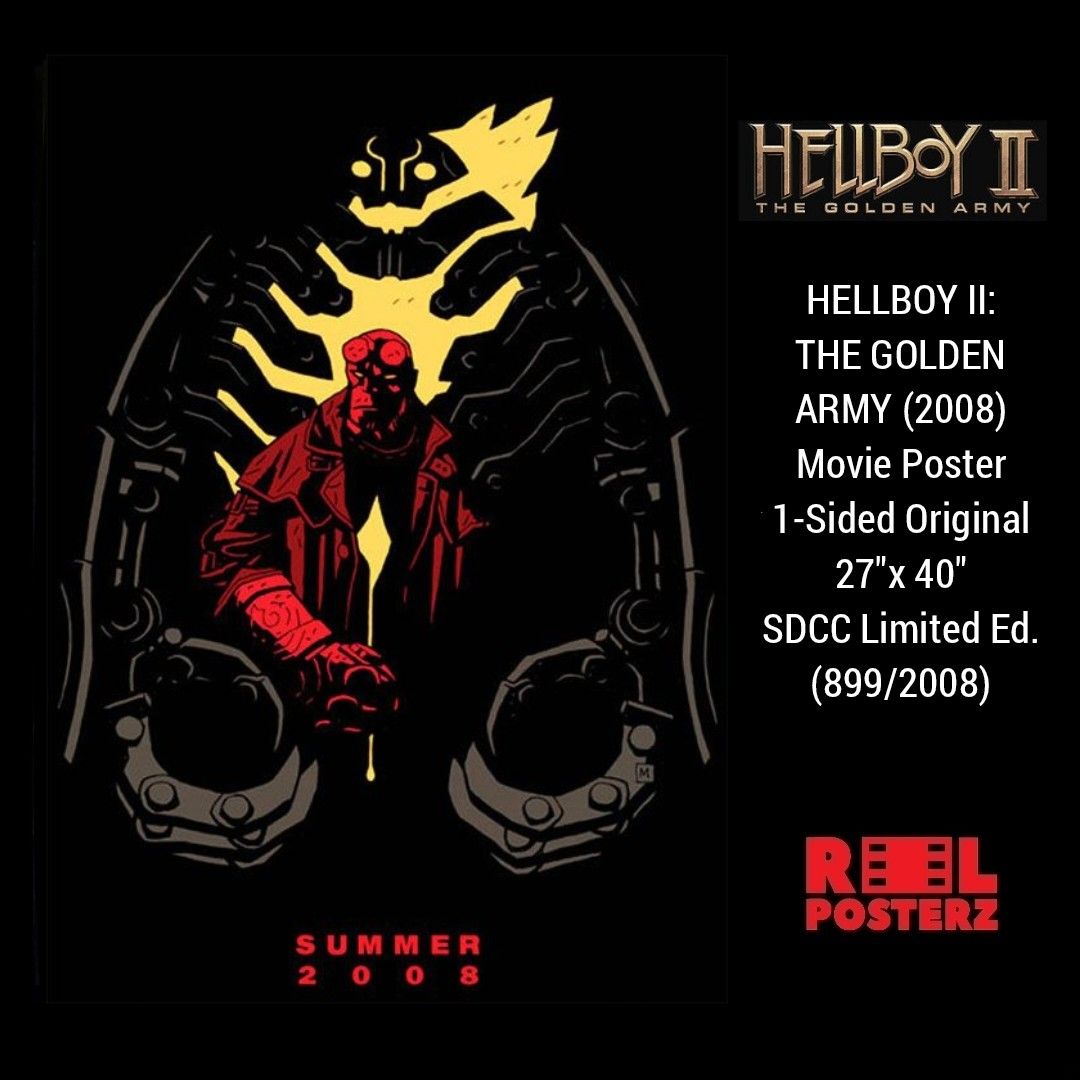 HELLBOY II: THE GOLDEN ARMY (2008) Movie Poster 1-Sided Original 27"x ...