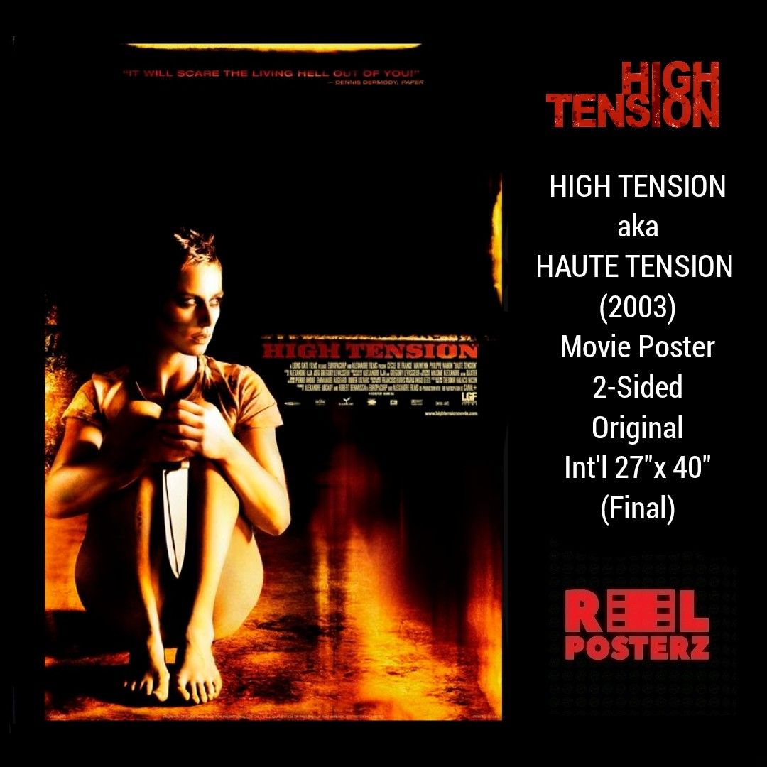 HIGH TENSION aka HAUTE TENSION (2003) Movie Poster 2-Sided Original ...