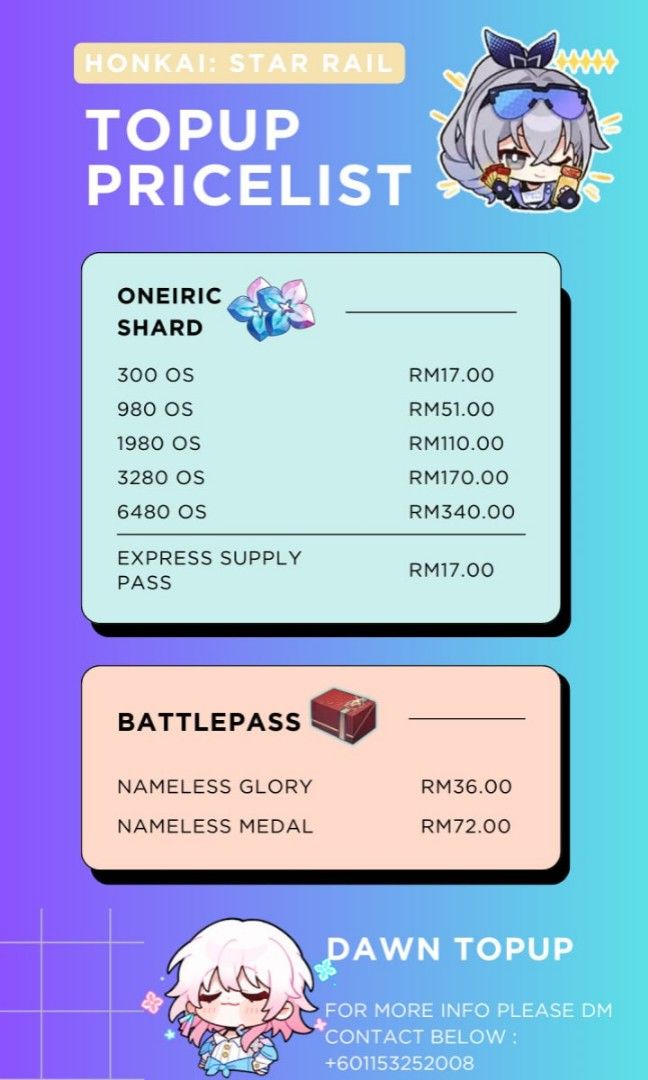 Honkai Star Rail Topup, Video Gaming, Video Games, Others on Carousell