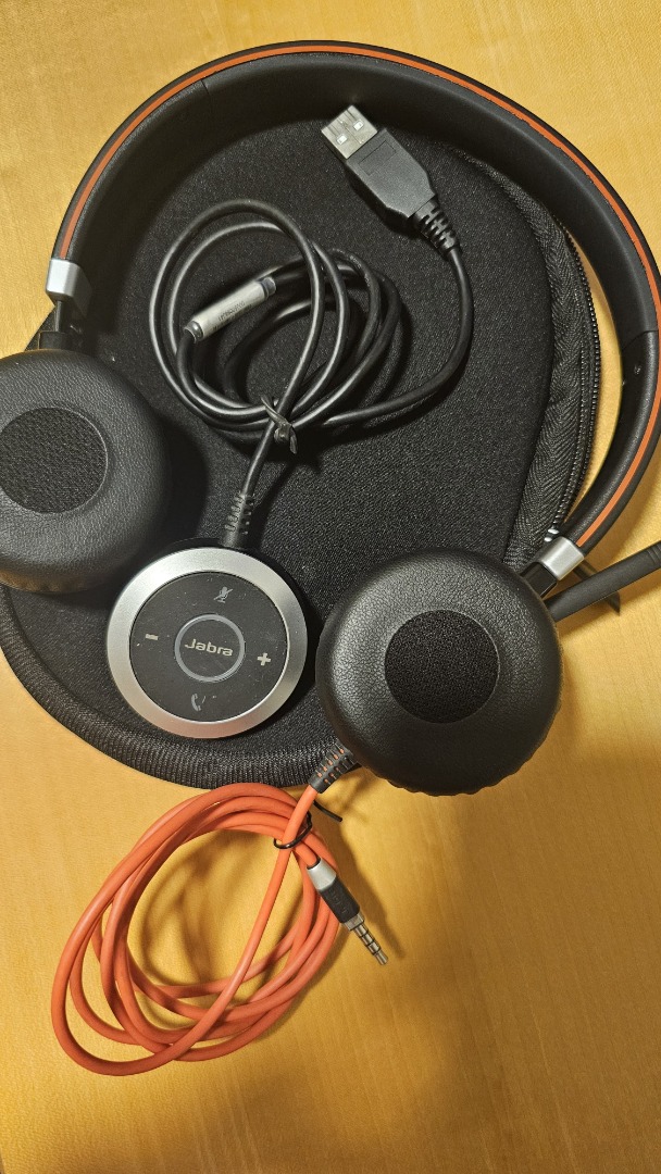 Jabra Evolve 40 with mute controller. USB-A, Audio, Headphones ...