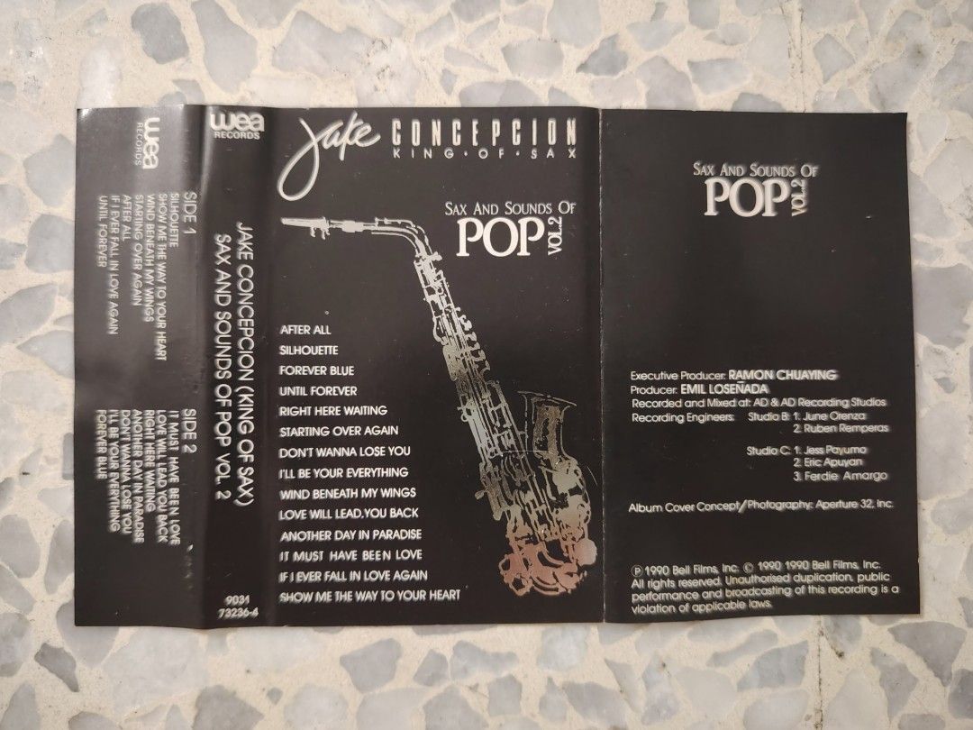 Jake Concepcion (King of Sax) Sax and Sounds of Pop Vol. 2 (1990) Music ...