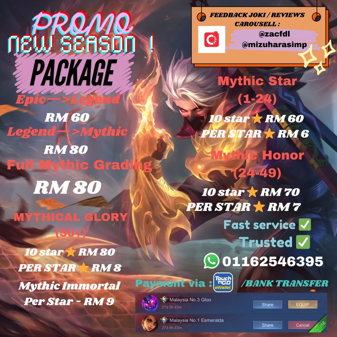 Joki Boosting Mobile Legends Service By Hailee, Video Gaming, Video Games, Others on Carousell