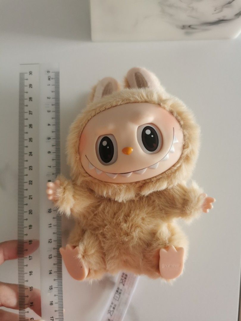 Labubu beige popmart, Hobbies & Toys, Toys & Games on Carousell