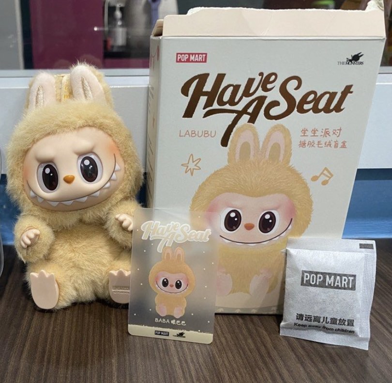 labubu v2 baba have a seat, Hobbies & Toys, Toys & Games on Carousell