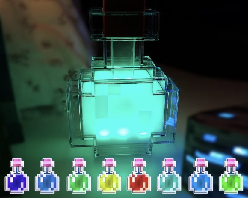 LED PIXELED Light Up Desktop/Night Luminous Minecraft Lamp, Hobbies ...