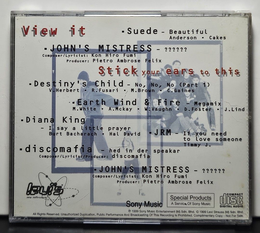 LEVI'S - SONY MALAYSIA "CAN YOU HANDLE IT" MUSIC COMPILATION (1999 ...