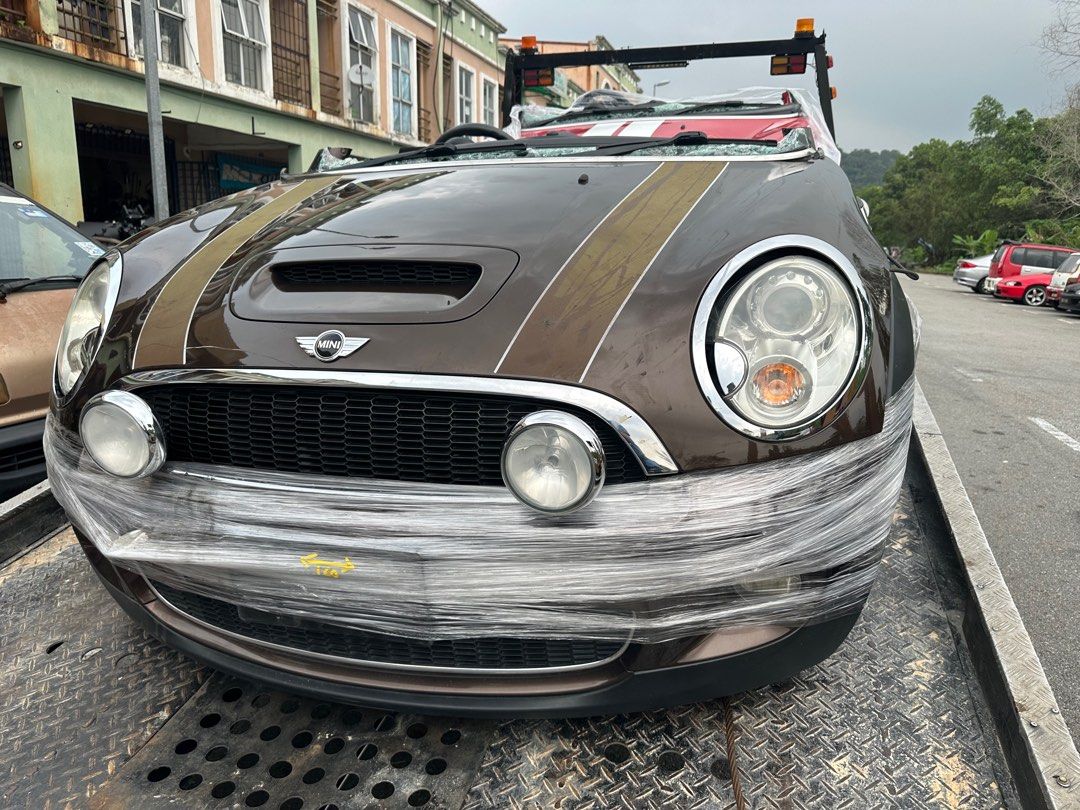 Mini cooper s r56 halfcut engine gearbox bumper bodypar spare part e ...