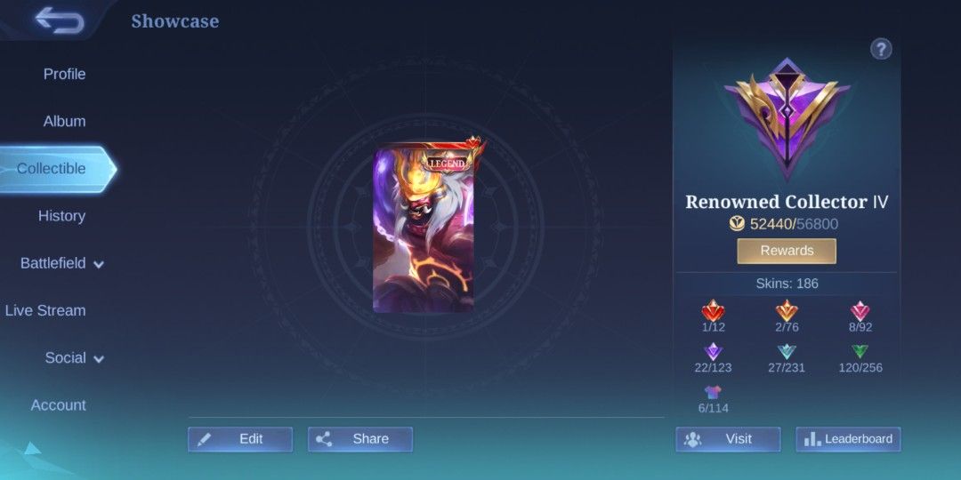 WTS Cheap Mobile Legends Account Ex SG Franco Ranking MLBB Account ...