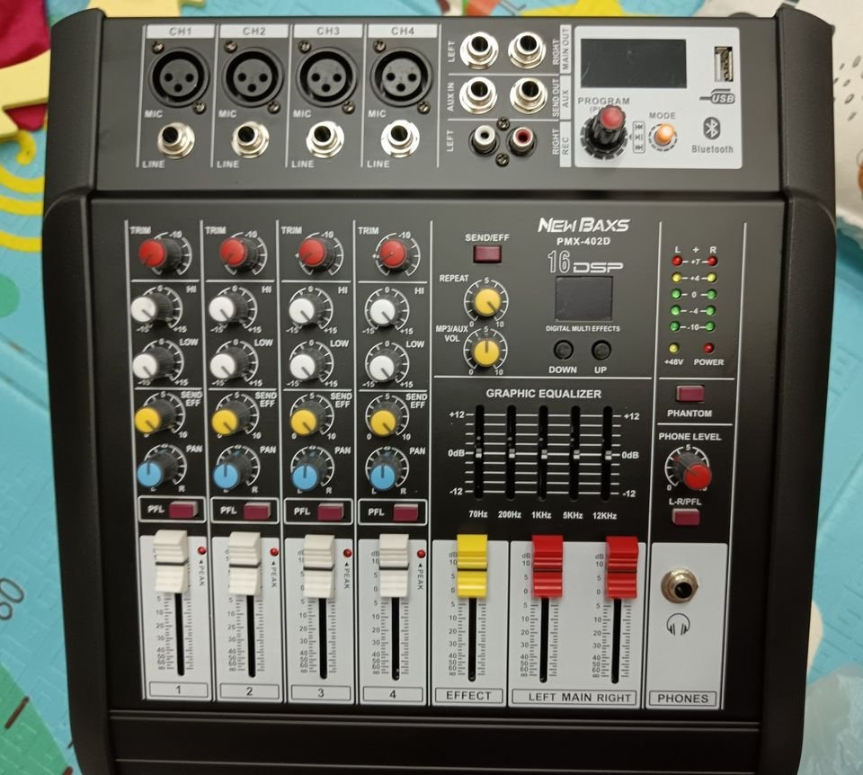 Power mixer 4 channel 350wattX2 with bluetooth usb, Audio, Soundbars ...