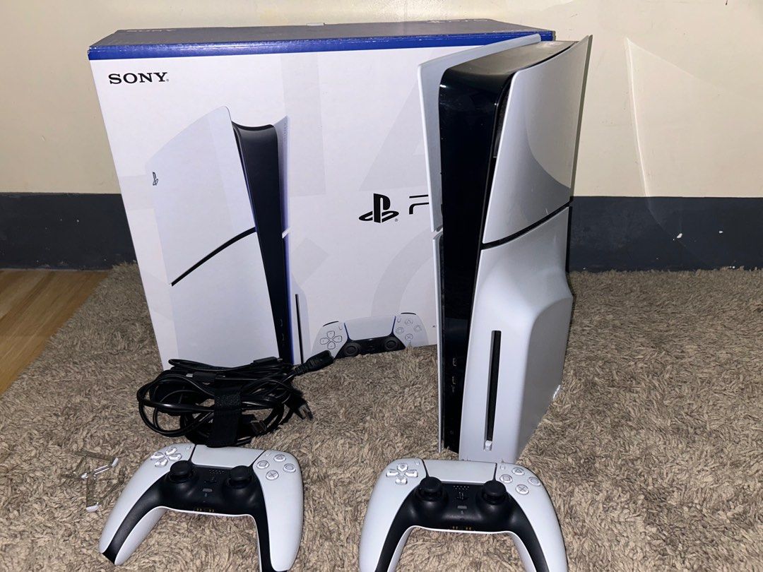 PS5 Slim with 2 controller with Complete Accessories, Box, Receipt and ...