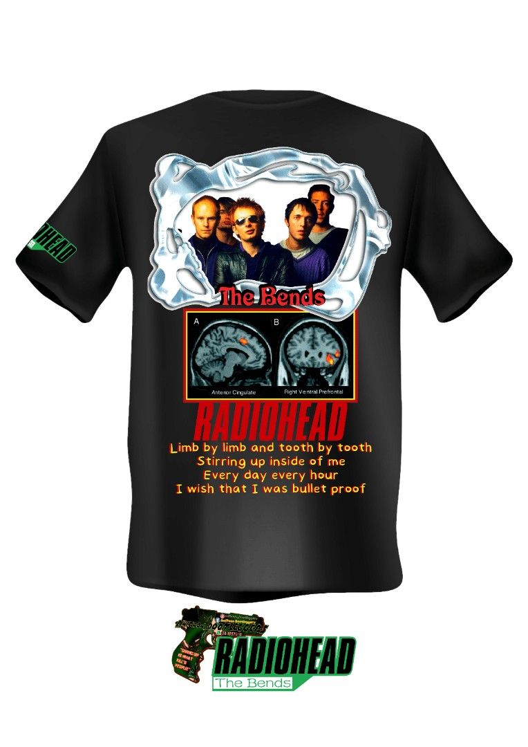 RADIOHEAD (THE BENDS 1995) Album Promo Custom Alternative/Shoegaze Rock ...