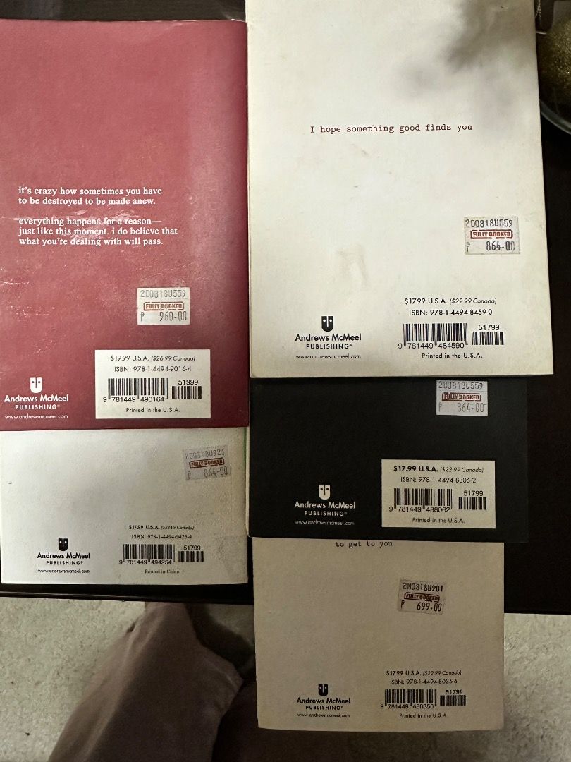 R.H. Sin Poetry Books whiskey & a shovel vol 1-3; she felt like feeling ...