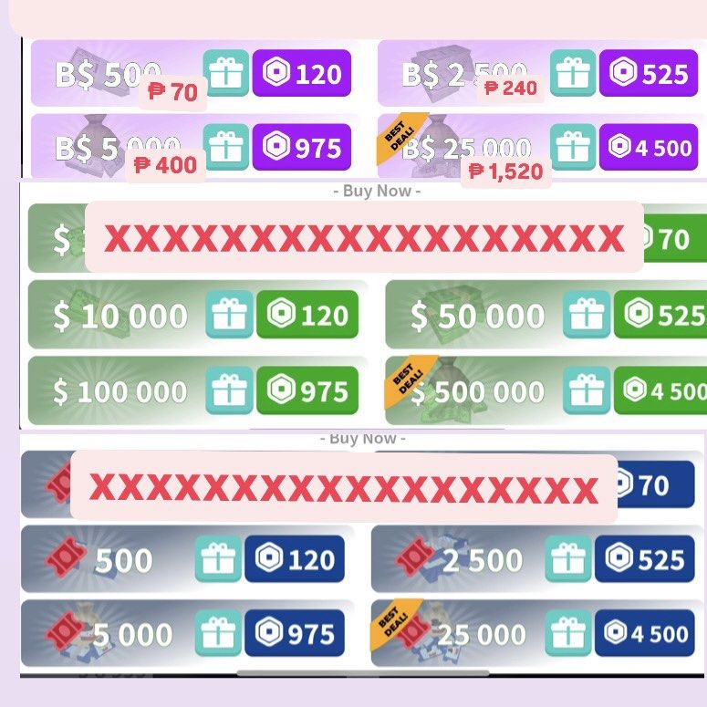 SALE! BLOXBURG BLOX BURG GAME CREDITS ROBLOX ROBUX MONEY CASH IN GAME ...