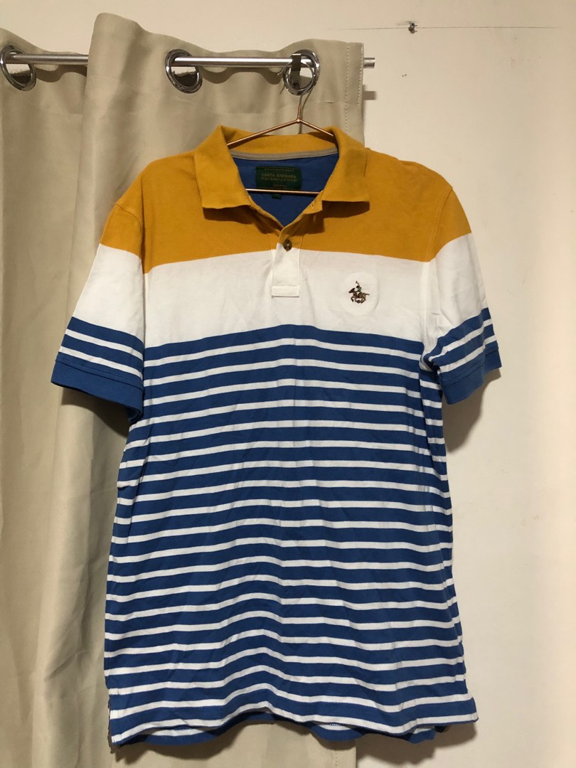 SANTA BARBARA Polo & Racquet Club Tricolor Polo Shirt, Men's Fashion ...
