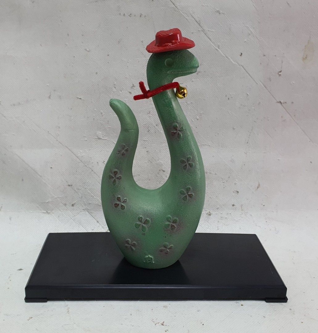 Snake Okimono Ornament /Snake Iron Sculpture / Japanese Snake statue ...