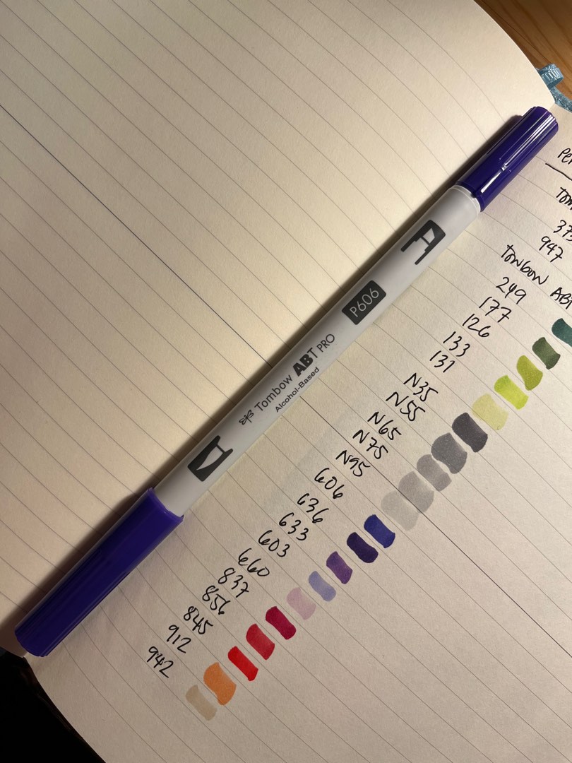 Tombow ABT PRO Alcohol-based Dual Tip Markers (Purple Tones), Hobbies & Toys, Stationary & Craft ...