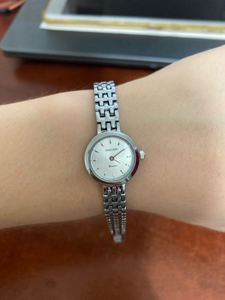 Vintage Staccato Silver Chain Link Watch, Luxury, Watches on Carousell