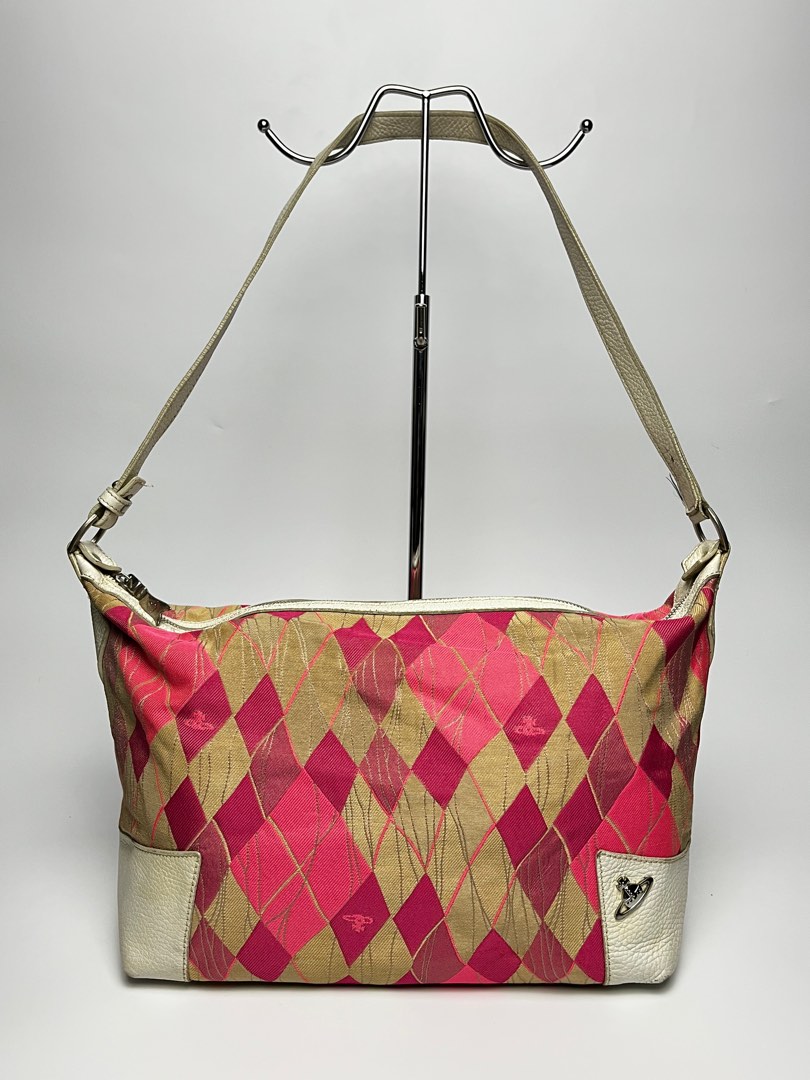 Vivienne Westwood Pink Argyle Shoulder Bag, Luxury, Bags & Wallets on Carousell