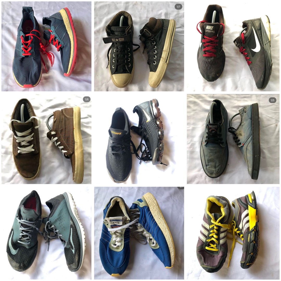 10 pasang sepatu second original paket usaha, Fesyen Pria, Sepatu ...