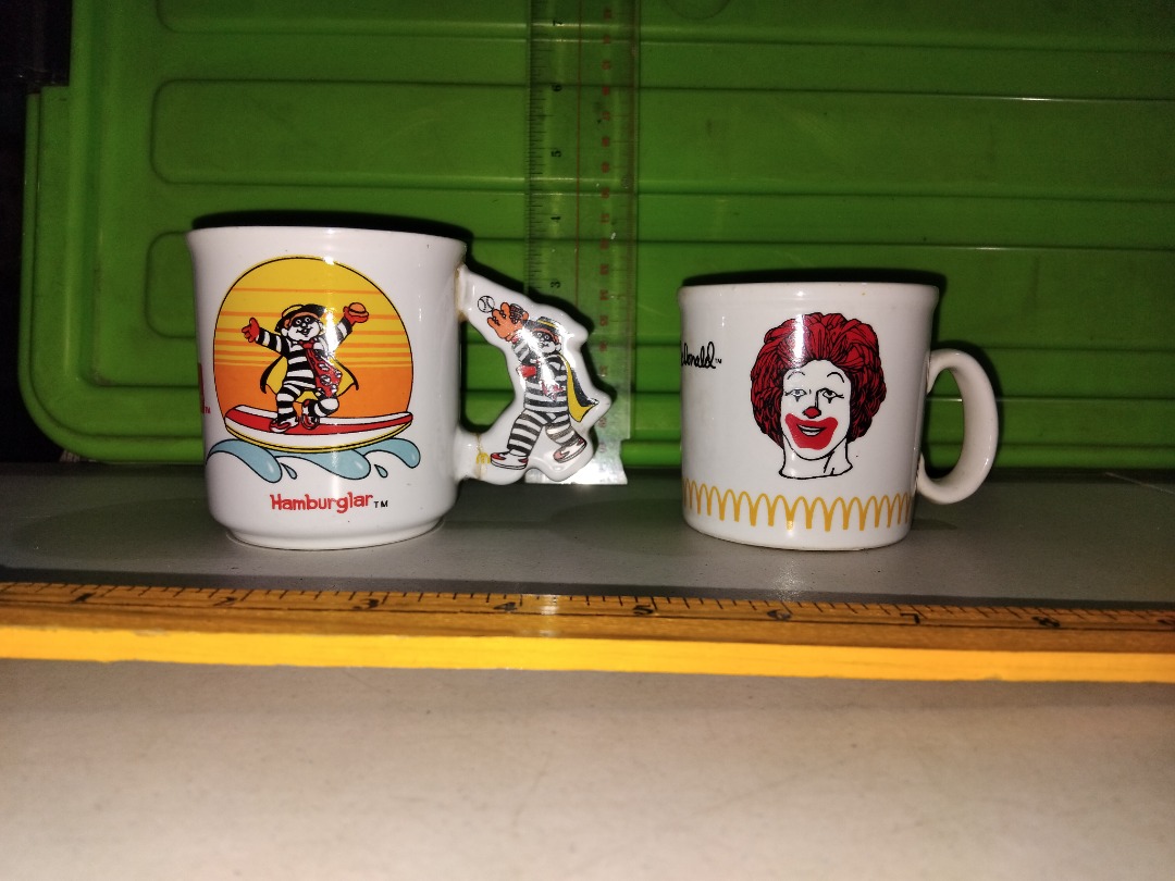 1980's McDo ceramic mugs/cups - 2 pieces - vintage, Hobbies & Toys ...