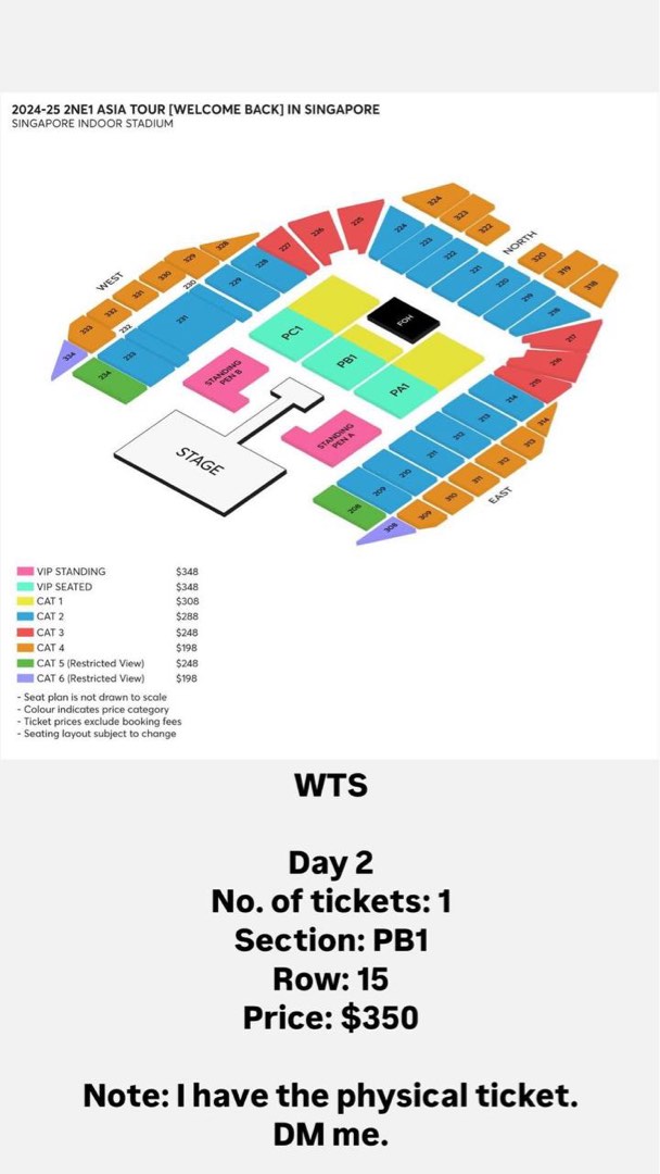 2NE1 Asia World Tour Ticket Section PB1, Tickets & Vouchers, Event ...